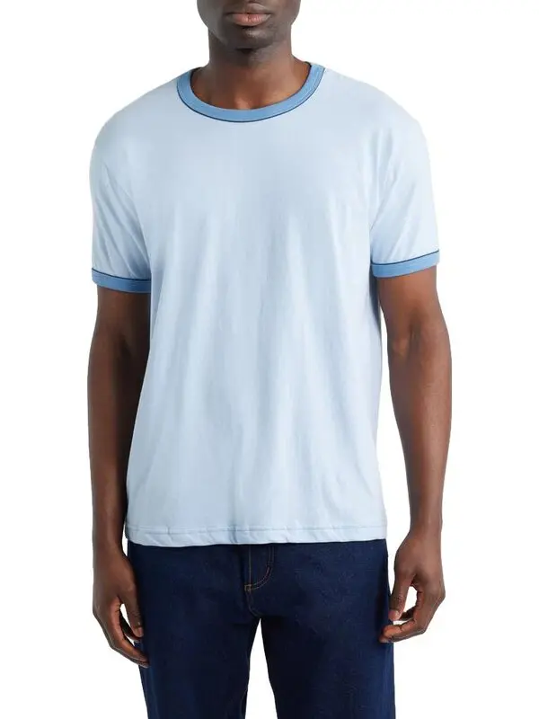 925 ORIGINALS Piping Hot Cotton Ringer T-shirt - Blue