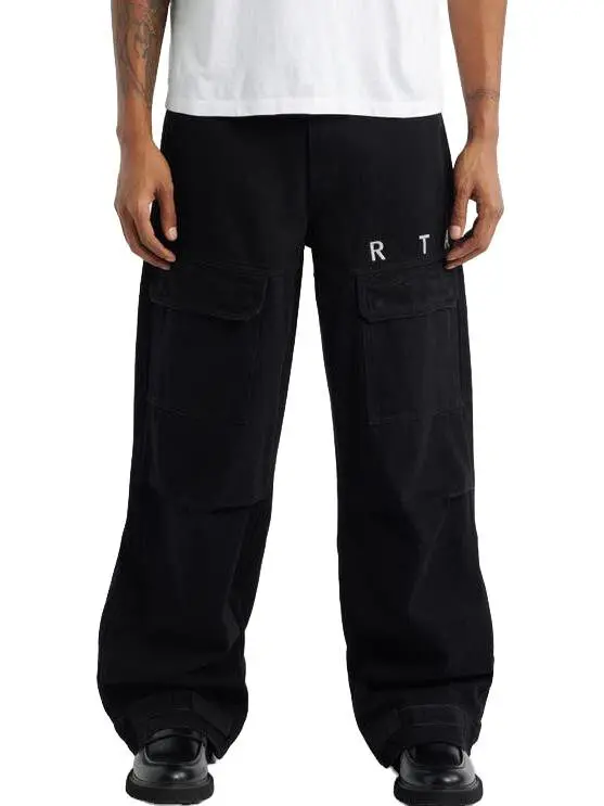 RtA Wylie Baggy Cargo Jeans - Black