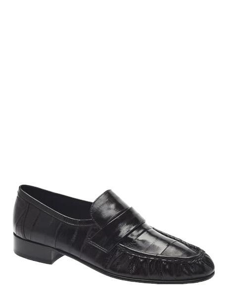 THE ROW Eelskin Leather Loafer - Brown
