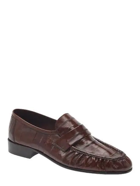 THE ROW Eelskin Leather Loafer - Light Brown