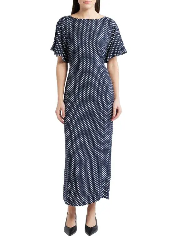 REFORMATION Maeva Polka Dot Midi Dress - Dream Dot