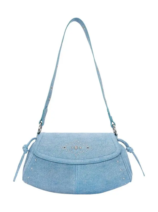 ORYANY Studded Shoulder Bag - Denim Blue