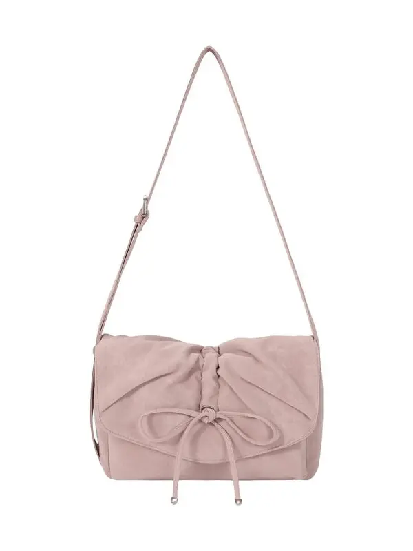 ORYANY Small Ruched Flap Crossbody Bag - Dusty Pink