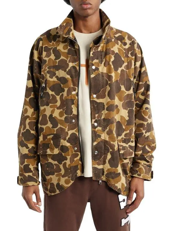 RtA Lorenzo Oversize Military Camo Jacket - Military Brown Camo