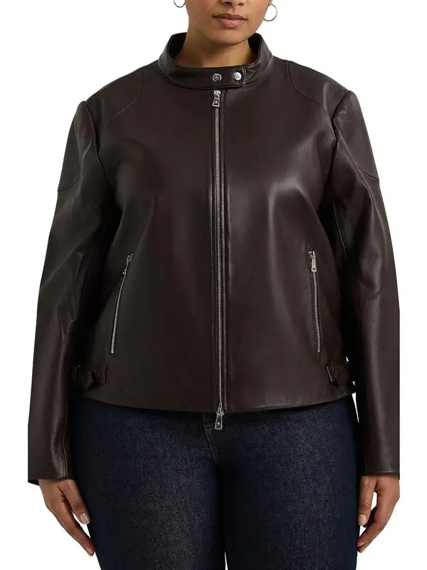 Ralph Lauren Lambskin Leather Jacket - Brown