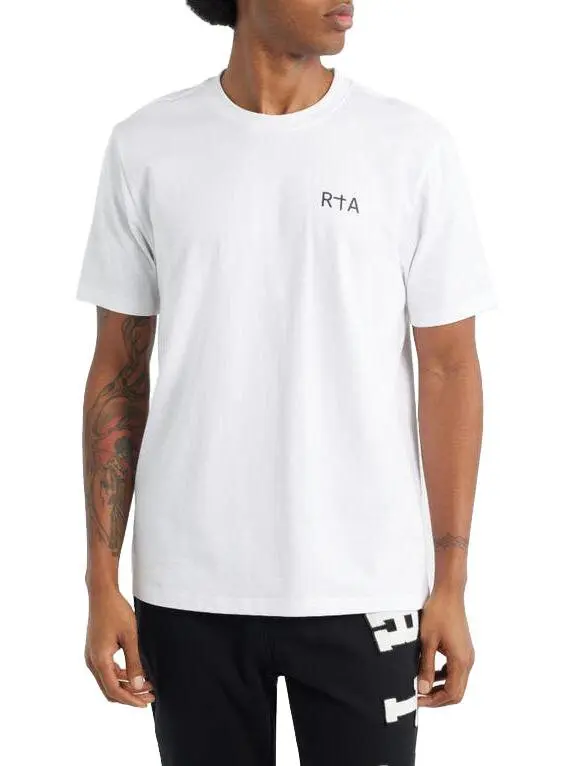 RtA Colin Oversize Logo Graphic T-shirt - White