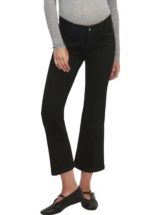 FAVORITE DAUGHTER The Crop Bootcut Mama Maternity Jeans - Onyx