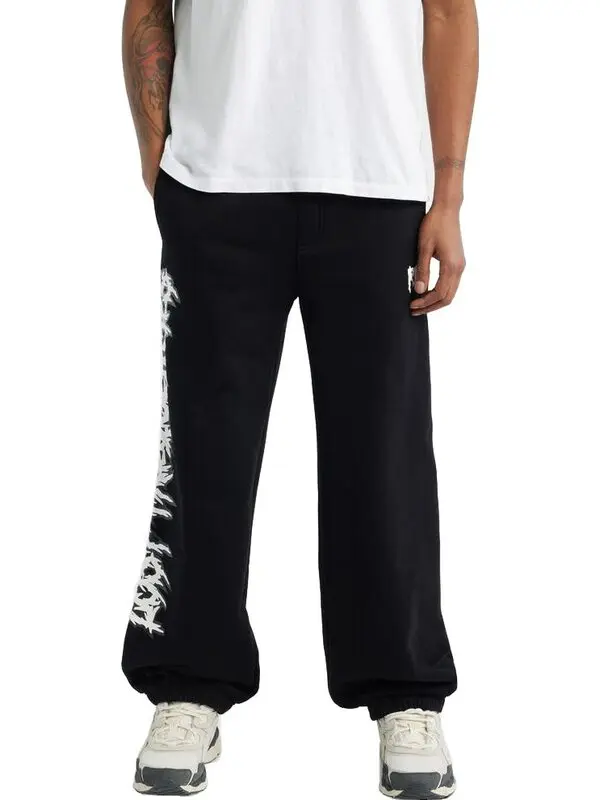 RtA Rafa Cyber Frequencies Oversize Sweatpants - Black Cyber