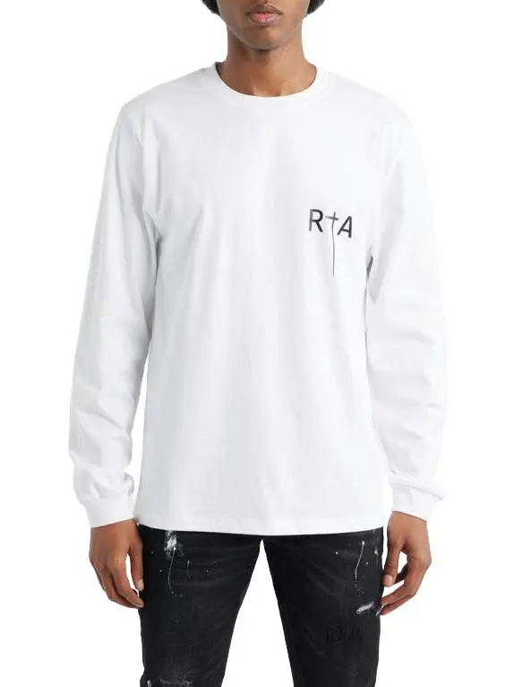 RtA Greatest Hits Long Sleeve Graphic T-shirt - White Greatest Hits