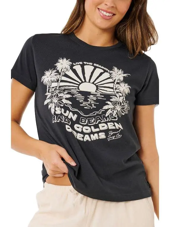 Rip Curl Graphic T-shirt - Washed Black