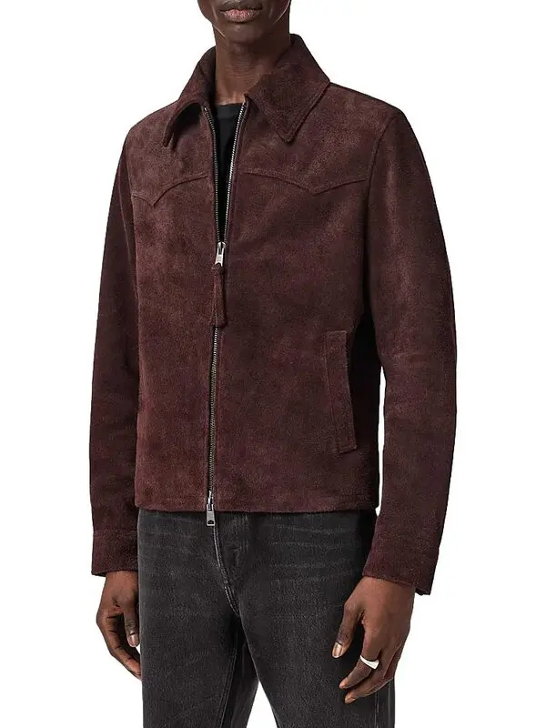 ALLSAINTS Dellcot Jacket - Oxblood Red
