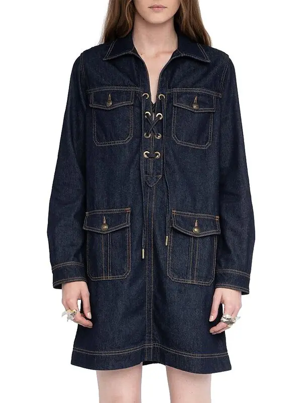 Zadig&Voltaire Remacha Denim Dress - Brut