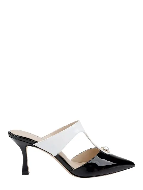L'Agence Bayonne Leather Mules - Black Patent