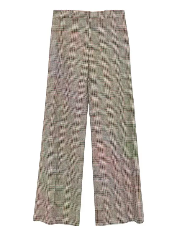 Chloé Prince Of Wales-check Trousers - Neutrals