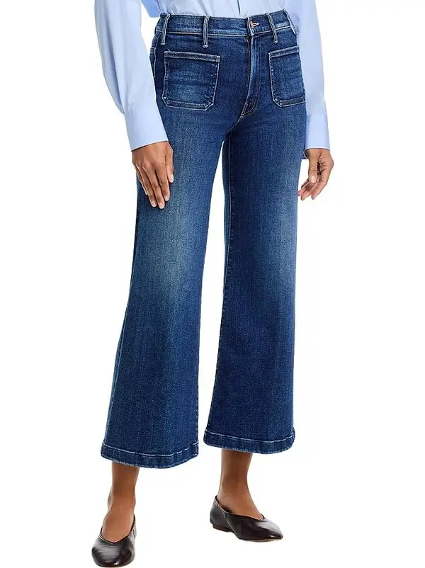 MOTHER Lil Hustler Roller Patch Pocket High Rise Ankle Jeans - One Last Shot