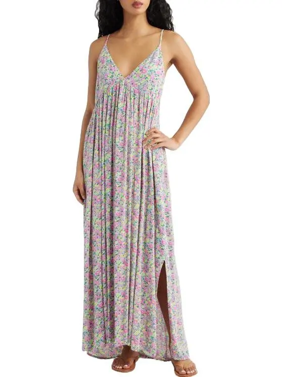 Rip Curl Floral Print Sleeveless Maxi Dress - Pink