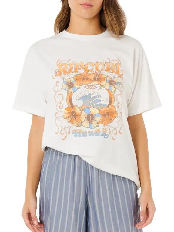 Rip Curl Pacific Coast Heritage Relaxed Graphic T-shirt - Hawaii Bone