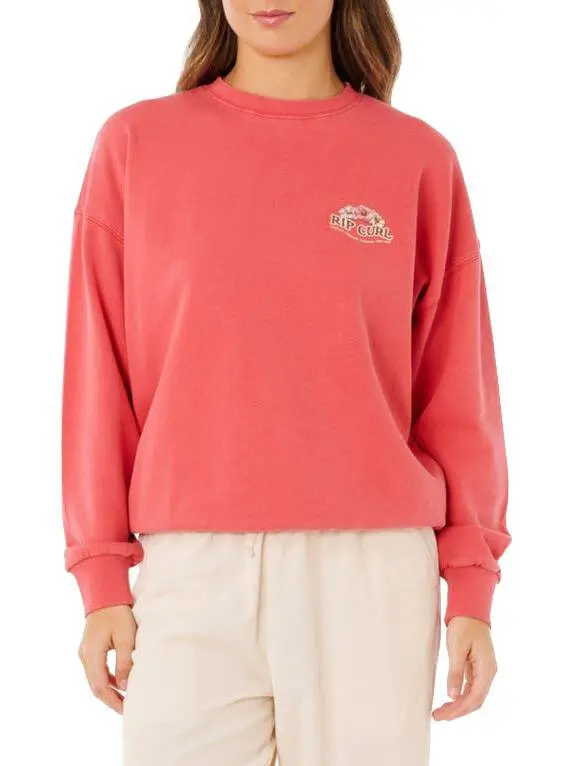Rip Curl Bells Heritage Graphic Sweatshirt - Deep Red