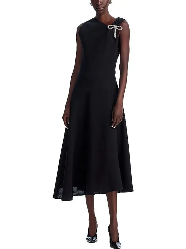 JIL SANDER Sleeveless Asymmetric Dress - Black