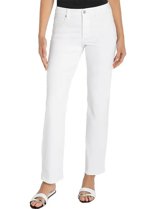 LIVERPOOL Kennedy Mid Rise Straight Jeans - Bright White