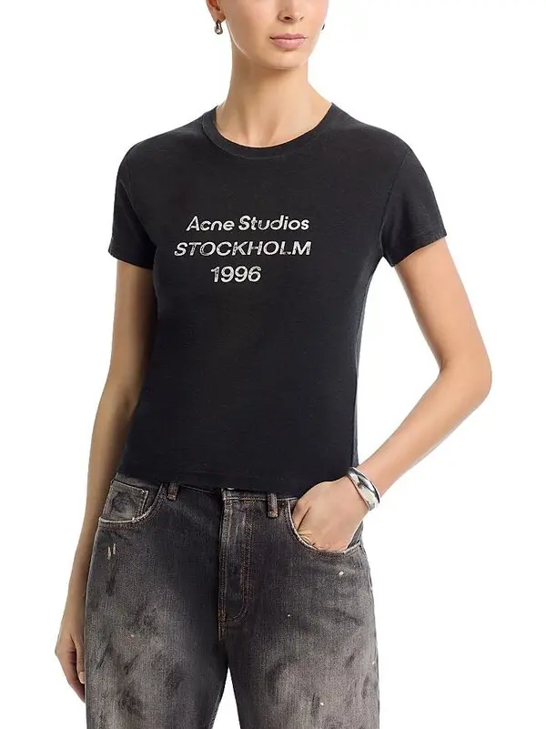 Acne Studios Logo Tee - Fade Black