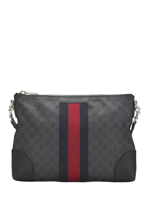 Gucci Gg Supreme Web Messenger - Black