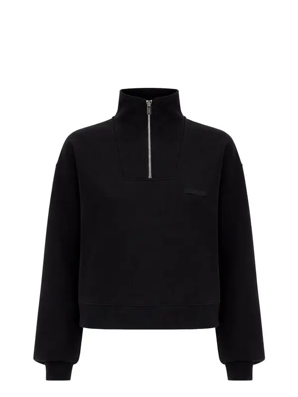 Jacquemus Grosgrain Turtleneck Sweatshirt - Black