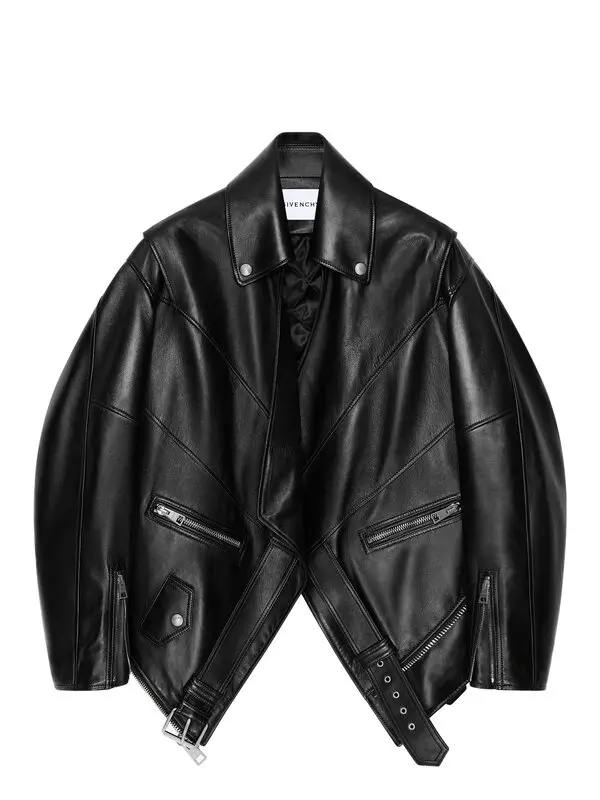 Givenchy Back-to-front Leather Biker Jacket - Black