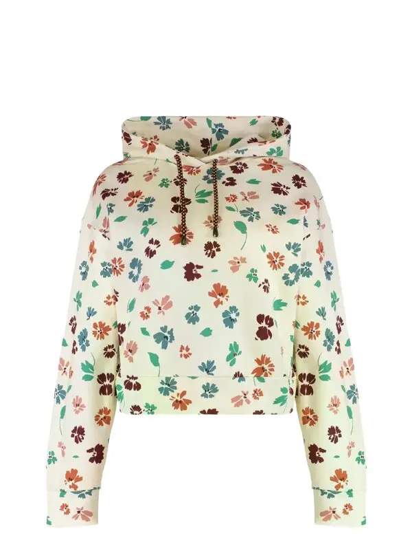 KRISTINA TI Floral-patterned Hoodie - Neutrals