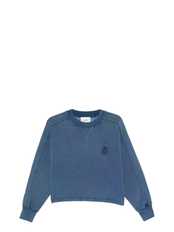 MARANT ETOILE Crew-neck Logo Sweatshirt - Blue