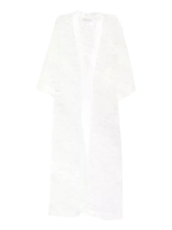 Carine Gilson V-neck Lace Nightdress - White