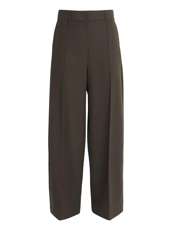 ME+EM Tapered Pintuck Trousers - Green