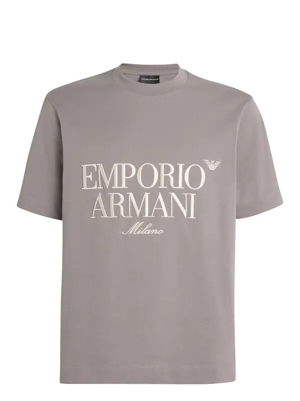 Emporio Armani Cotton Logo T-shirt - Grey