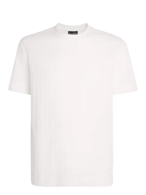 Emporio Armani Cotton Embossed T-shirt - White