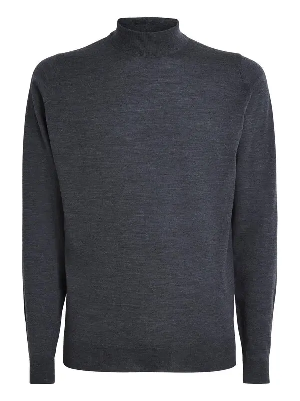 John Smedley Harcourt Merino Wool Sweater - Grey