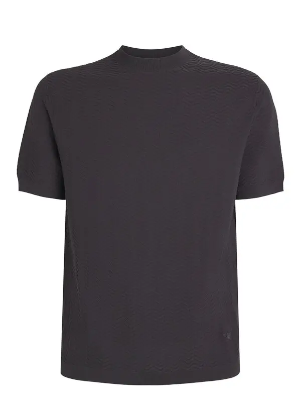 Emporio Armani Embossed T-shirt - Black