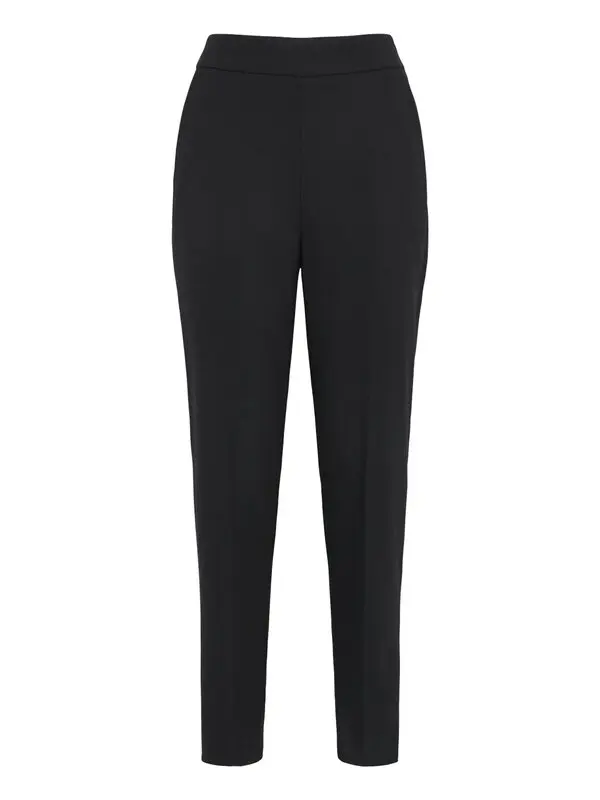 Agnona Wide-leg Tailored Trousers - Black