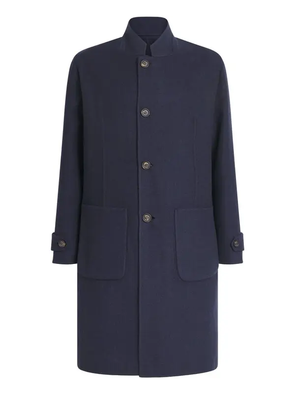 Eleventy Cashmere Reversible Coat - Blue