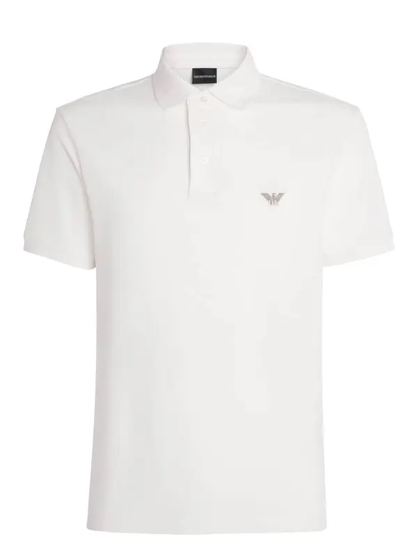 Emporio Armani Cotton Polo Shirt - White