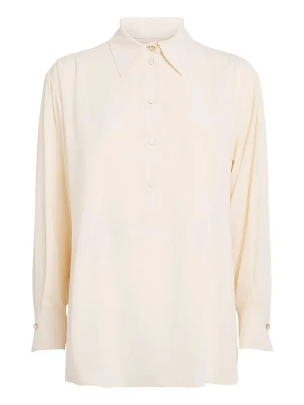 Agnona Gathered Blouse - Ivory