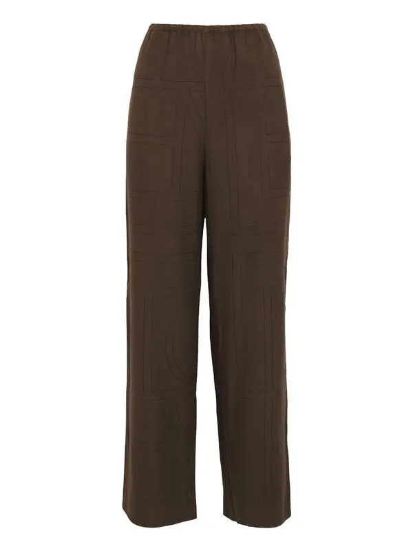 TOTEME Modal Flannel Wide-leg Trousers - Brown