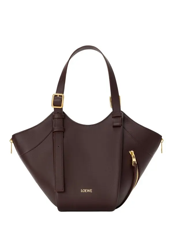 Loewe Calfskin Hammock Flip Tote Bag - Brown