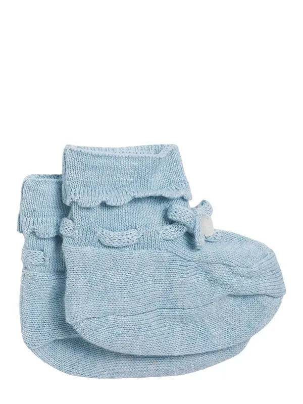 TARTINE ET CHOCOLAT Cotton Knitted Booties - Blue