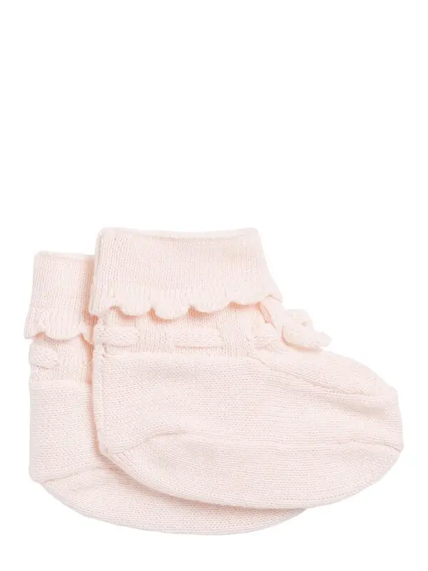 TARTINE ET CHOCOLAT Cotton Knitted Booties - Pink