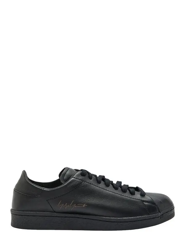 Y3 X Adidas Superstar Leather Sneakers - Black