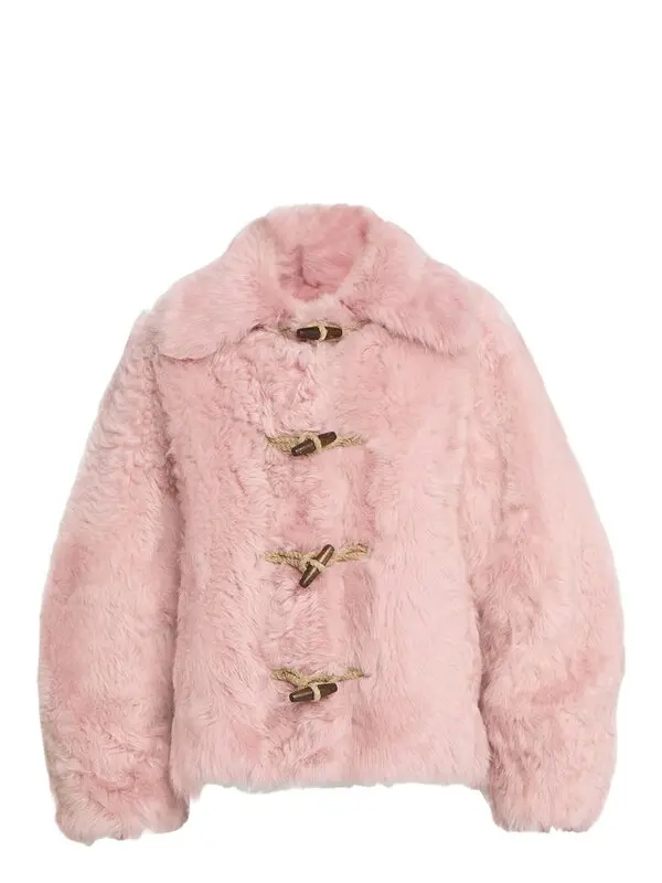 Moncler Oisans Shearling Jacket - Pink