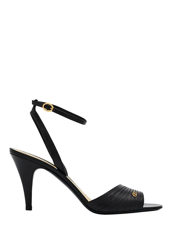 Valentino Garavani Ladycrush Leather Sandals - Nero