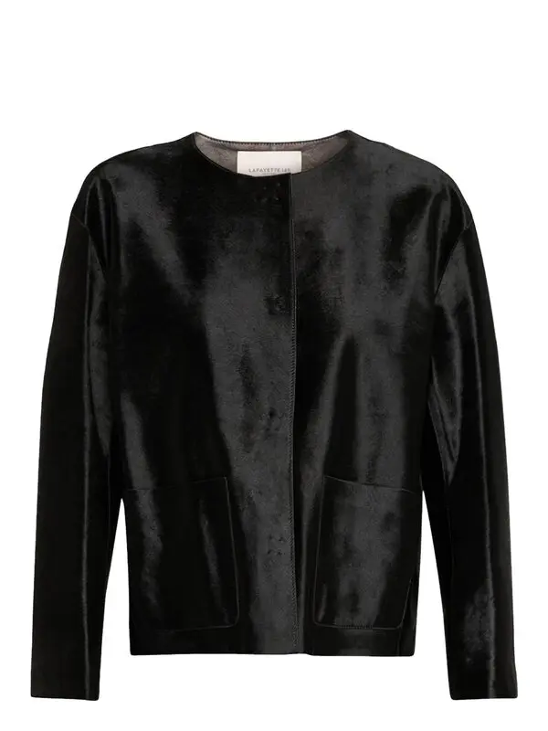 Lafayette 148 New York Calf Hair Jacket - Black