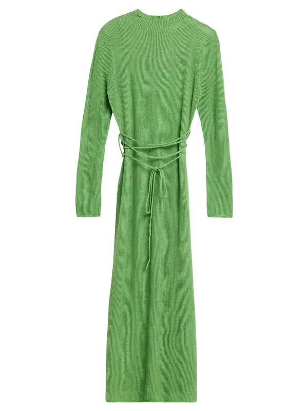 Staud Marianne Ribbed Knit Maxi Dress - Leaf