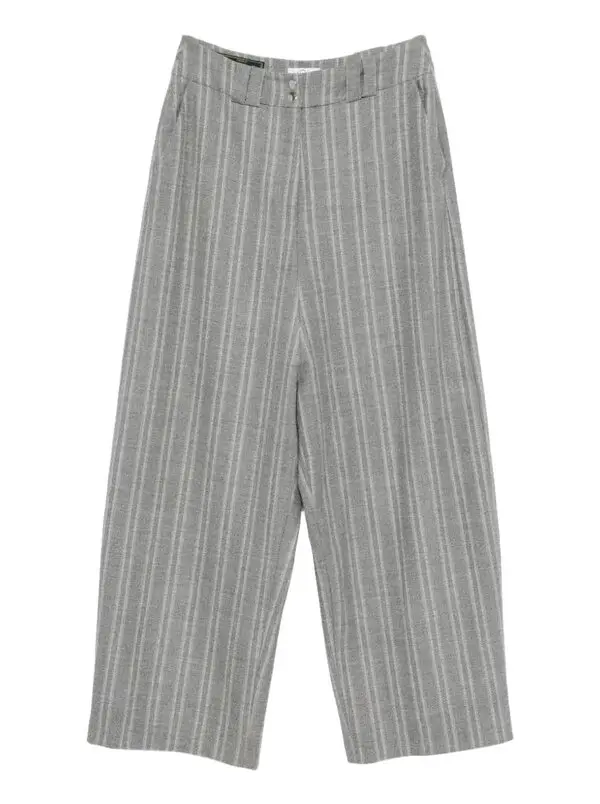 VESTIAIRE D'UN OISEAU LIBRE Striped Trousers - Grey